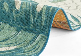 Hanse Home Collection koberce Kusový koberec Flair 105618 Tropical Leaves Turqouise – na ven i na doma - 200x285 cm