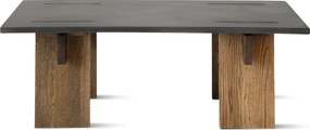 Eberhart Furniture  Konferenční stolek Arnold s betonovou deskou - Concrete Dark / Oak Dark / Oak Dark