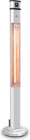 Blumfeldt Heat Guru, infračervený ohřívač, 2000 W, 3 stupně ohřevu, dálkové ovládání, stříbrná barva