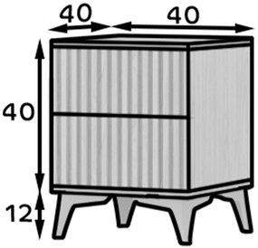 Eltap Noční stolek Entsian 40 Dub Artisan