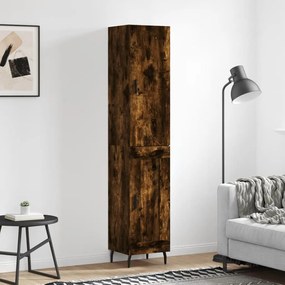 vidaXL Skříň highboard 34,5 x 34 x 180 cm kompozitní dřevo [3199122] Barva: kouřový dub