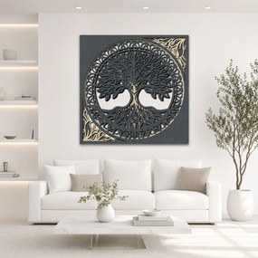 dřevo života Dřevěný strom ZÁZRAKŮ Rozměry (cm): 60x60, Zvolte barvu dekoru: Dub sunoma-Ořech-Wenge