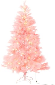 Růžový nadýchaný vánoční strom Boho Pampa 400 LED – 132*132*210 cm