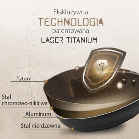 Pánev s titanovým povrchem Ø 28 cm, H: 7 cm - Saturn Terra Lunasol - 601306