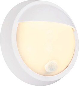 BRI 3785016 Puni LED venkovní nástěnné svítidlo, pohybové čidlo, soumrakový senzor, nabíjecí, bílé - BRILONER