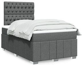Box spring postel s matrací tmavě šedá 120x200 cm textil 3293943
