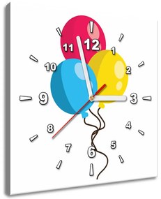 Gario Obraz s hodinami Barevné balónky Rozměry: 40 x 40 cm