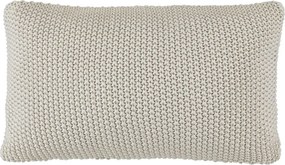 Polštář Nordic Knit z organické bavlny 30 x 60 cm béžový