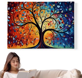 Obraz na plátně - Abstraktní strom života FeelHappy.cz Velikost obrazu: 150 x 100 cm
