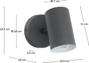 Černé kovové nástěnné svítidlo Manie – Kave Home
