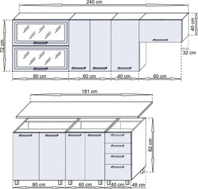 Kuchyňská linka ANTON, sonoma