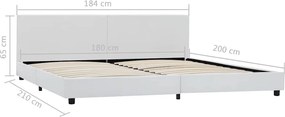 Rám postele bílý umělá kůže 180 x 200 cm 284767