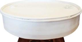 vidaXL Konferenční stolek masivní recyklované dřevo, , 60x45cm [244820] Barva: Bílá