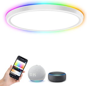 Immax NEO LITE TUDO Smart stropní svítidlo RGB podsvícení 40cm 50W Tuya WiFi Beacon bílá