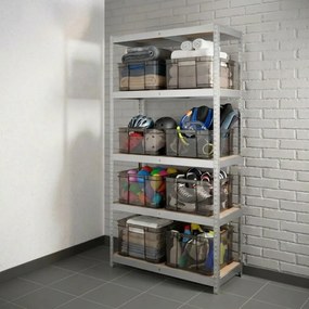 Keeeper Úložný box pro domácnost i dílnu, BRUNO L, 20,5L, 43 x 35 x 17,5 cm, kouřový