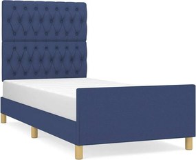 Rám postele bez matrací modrá 90x190 cm textil 3125266