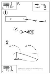 Sollux SL.0869 - Nástěnné svítidlo SIGMA 1xE27/60W/230V šedá