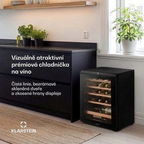 Klarstein Bevora volně stojící vinotéka | 4 zásuvky | 62 litrů | 20 lahví | 43 cm