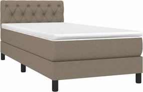 Box spring postel s matrací a LED taupe 80 x 200 cm textil 3133353