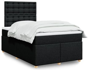 Box spring postel s matrací černá 120x200 cm textil 3291263