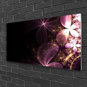 Obraz na skle Abstrakce Květiny Umění 120x60 cm