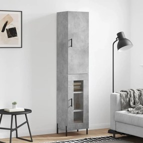 Skříň highboard betonově šedá 34,5x34x180 cm kompozitní dřevo 3199053