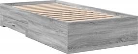 Rám postele se zásuvkami šedý sonoma 90x200 cm kompozitní dřevo 3280431