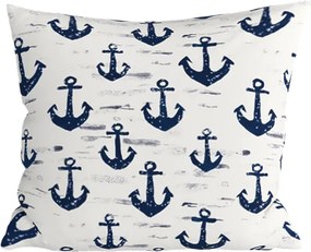 Polybavlněný povlak na polštář NAVYSTA POLY 45x45 cm, modro-bílý