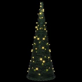Pop-up umělý vánoční stromek s LED osvětlením zelený 180 cm 321524