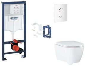 Grohe Rapid SL - Set předstěnové instalace, klozetu, sedátka SoftClose, tlačítka Arena Cosmopolitan a sady pro vhazování tablet, alpská bílá SANI11BB3155