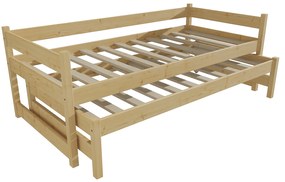 Vomaks Dětská postel s výsuvnou přistýlkou DPV 003 Rozměr: 90 x 200 cm, Barva: barva šedá