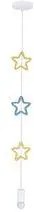 Dětská závěsná lampa STARS 1xE27 Candellux Zlatá / modrá