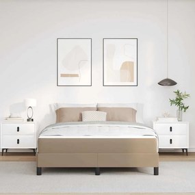 Rám postele s matrací Cappuccino 140 x 200 cm textil 3398637