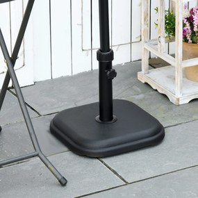 Betonový stojan na slunečník 11 kg Čtvercový stojan na slunečník o průměru trubky 32-38 mm černý
