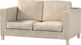 Potah na pohovku IKEA  Karlanda 2-místná, krátký barva béžová látka pletený vzor, vzorované