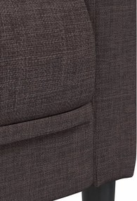 2dílná sedací souprava tmavě hnědá textil 3209241