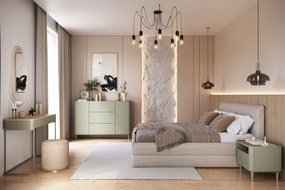 Noční stolek Elivo 50 cm na nožkách - eukalyptus / dub baltic dune