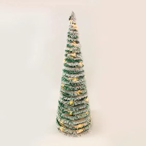 ACA Lighting LED dekorační ratanový vánoční stromek 90 cm, teplá bílá, 40 LED, 3xAA, zelená barva, IP20