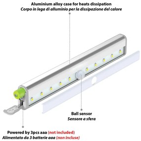 VELAMP 3W LED světlo LT011 se senzorem pohybu