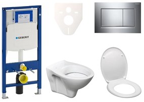 Cenově zvýhodněný závěsný WC set Geberit do lehkých stěn / předstěnová montáž+ WC S-Line S-line Pro 111.300.00.5ND6