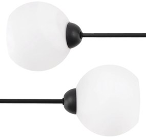 Stropní svítidlo Eliza, 2x bílé skleněné stínítko, B