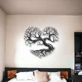 Strom života 7 - kovový obraz na zeď Velikost: 100cm, Barva: Black