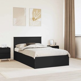 Rám postele s čelo Černá 120 x 190 cm Kompozitní dřevo 3408684