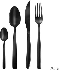 Nerezové příbory 24 ks BLACK LUXURE