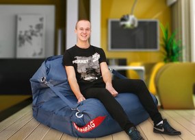 BeanBag Sedací pytel 189x140 comfort s popruhy jeans