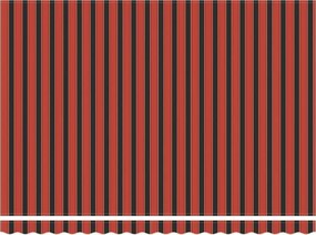 Stahovací markýza Červená a černá 450 × 300 cm Plátno a hliník 3330887