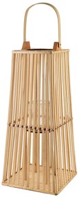 Proutěná lucerna LUCIE Natural 26,5x57 cm hnědá