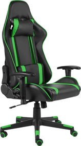 vidaXL Otočná herní židle PVC [20481] Barva: Zelená