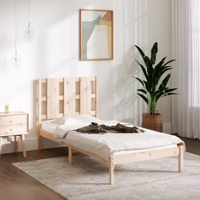 vidaXL Rám postele masivní dřevo 75 x 190 cm Small Single [3105564] Barva: Přírodní