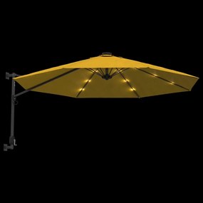 Nástěnný Slunečník S Led Žlutý 290 Cm